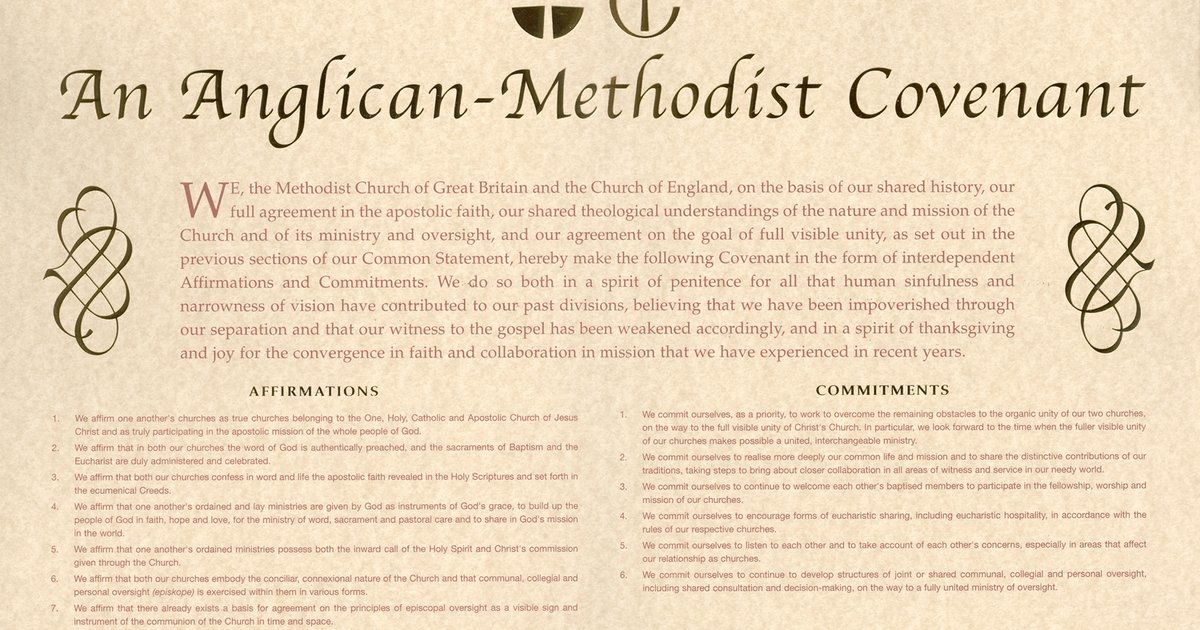 Church of England and Methodist Church Covenant turns 21 - The ...